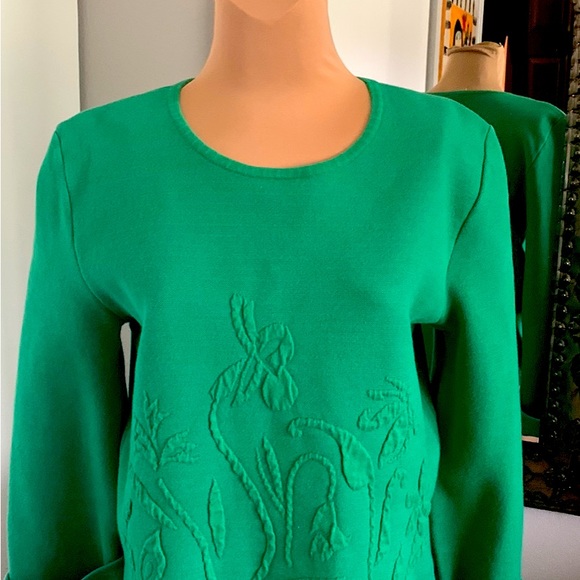 Tops | Sweatshirt Fancy With Embroidery Classy Look Emerald Green Size ...
